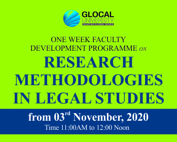 Faculty Development Program (FDP) On Research Methodologies In Legal Studies